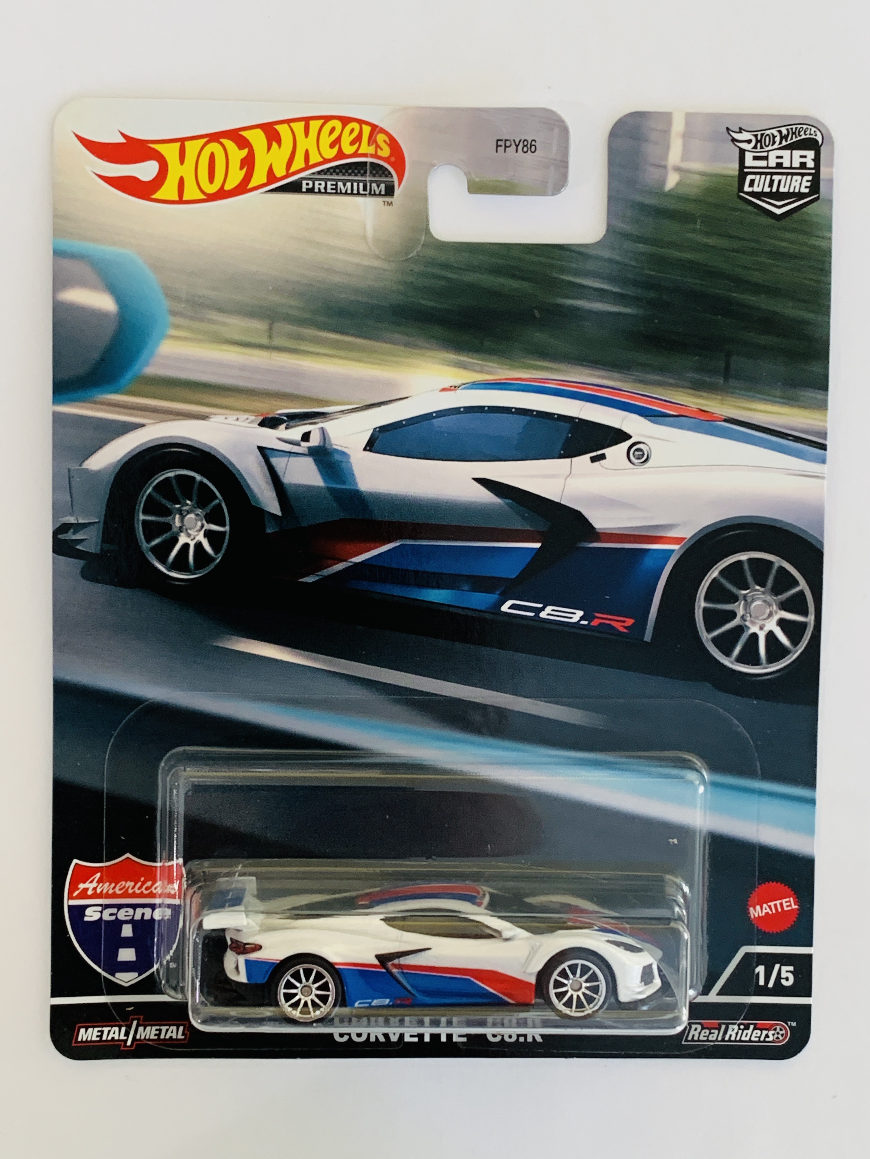 Hot Wheels American Scene Corvette C8.R White