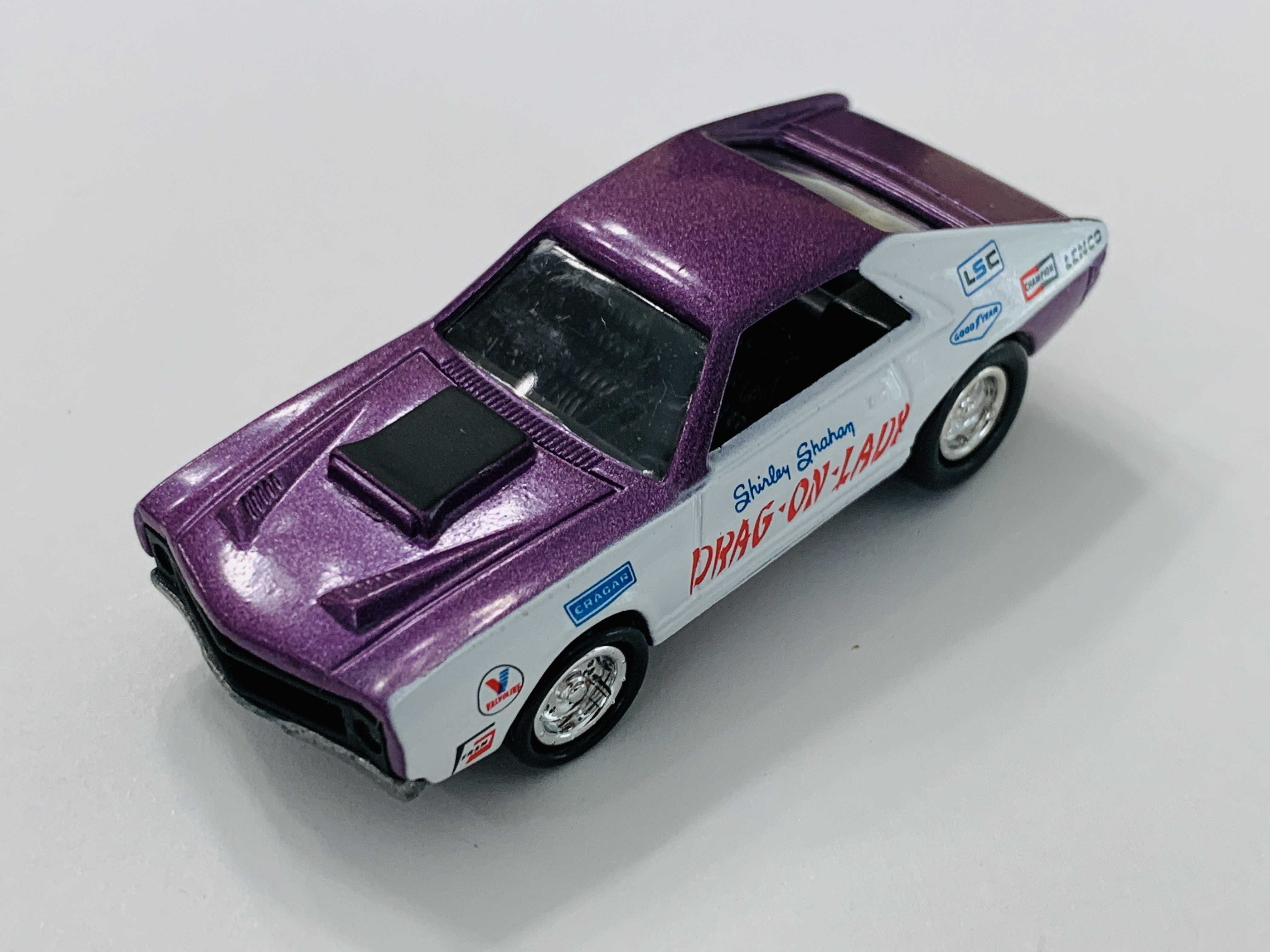 Johnny Lightning Drag-On-Lady Dragster - Purple/White