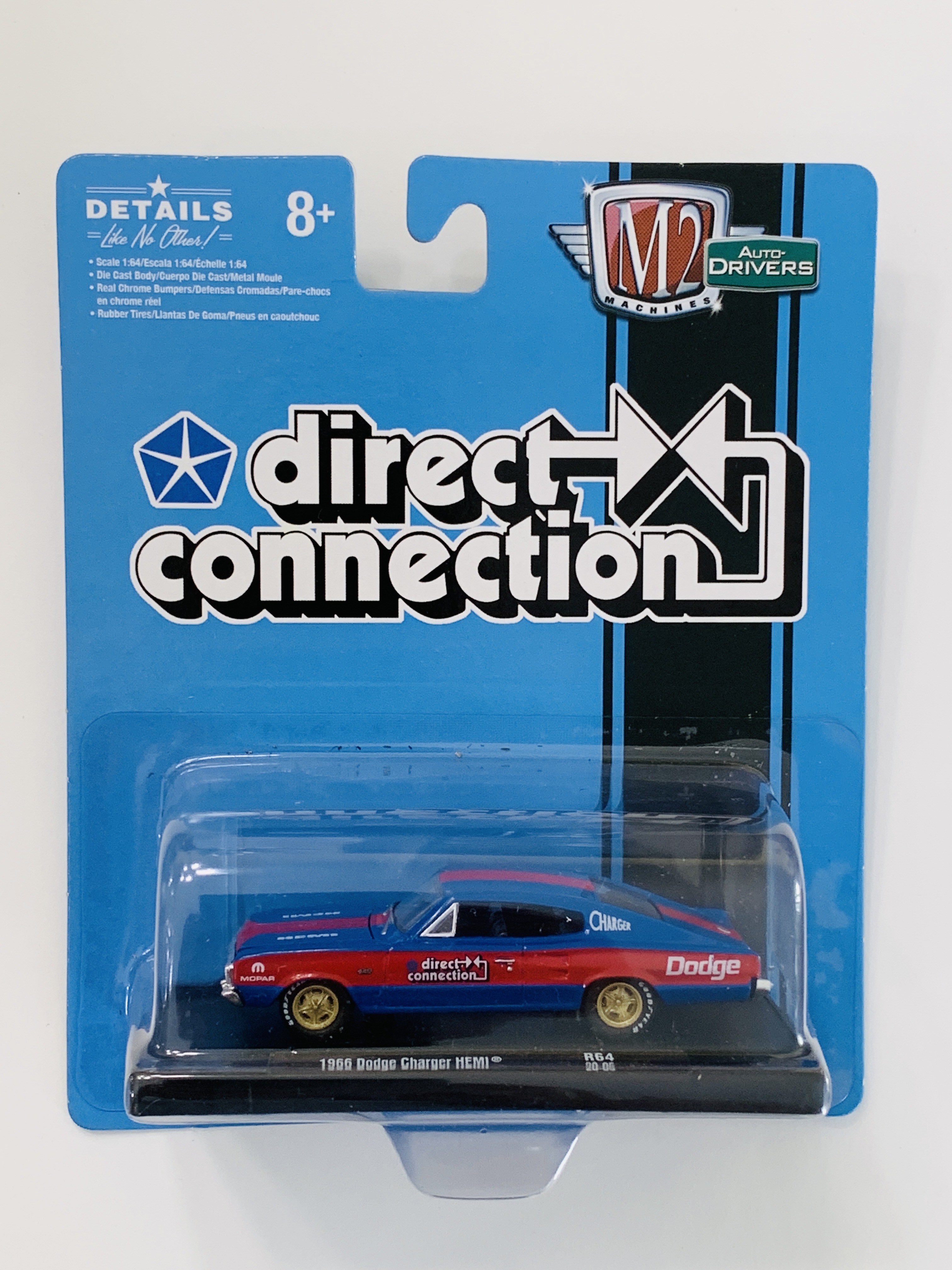 M2 Machines Auto-Drivers Direct Connection 1966 Dodge Charger HEMI R64